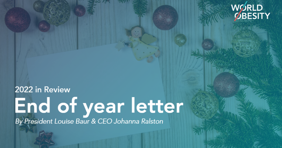 2022 Year-end letter from our President and CEO | World Obesity Federation